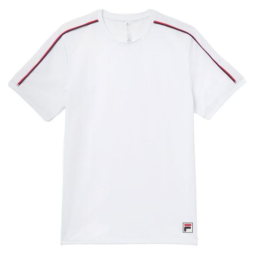 Fila Essentials H Jacquard Crew - White/Navy/Red | Midwest Racquet Sports