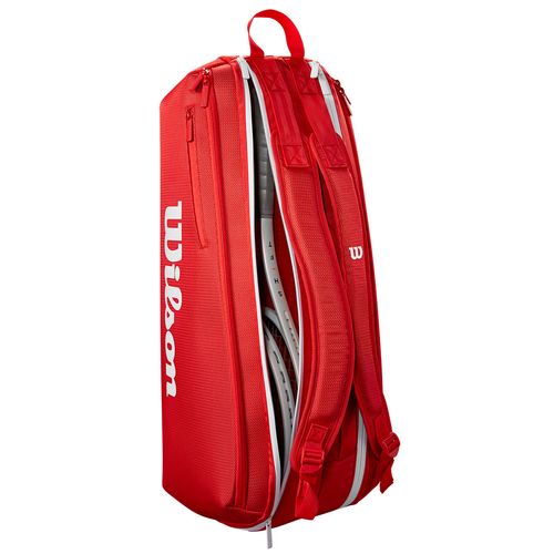Wilson Super Tour 6 Pack Tennis Bag - Red | Midwest Racquet Sports