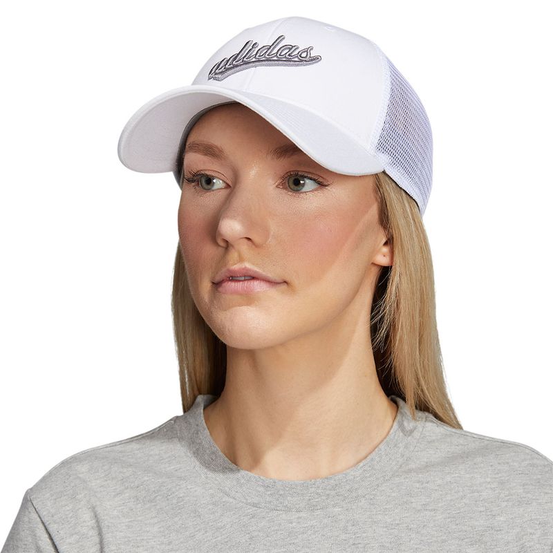 adidas Womens Mesh Trucker Hat - White/Grey | Midwest Racquet Sports